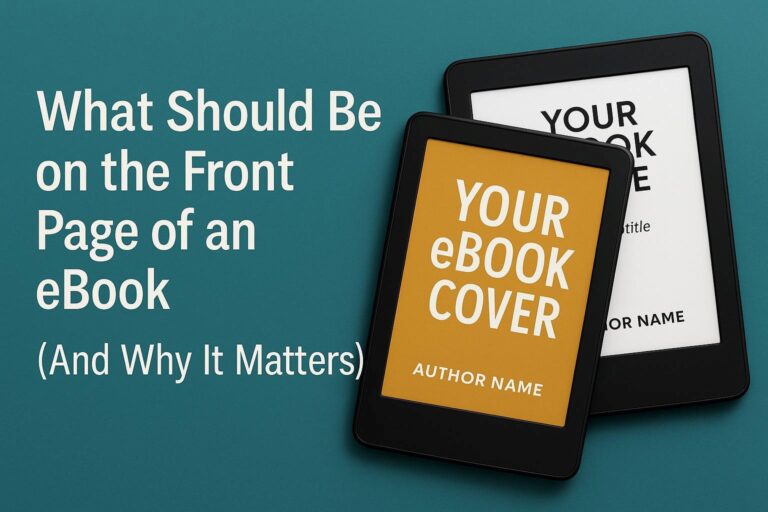 What Should Be on the Front Page of Your eBook | Why It Matters