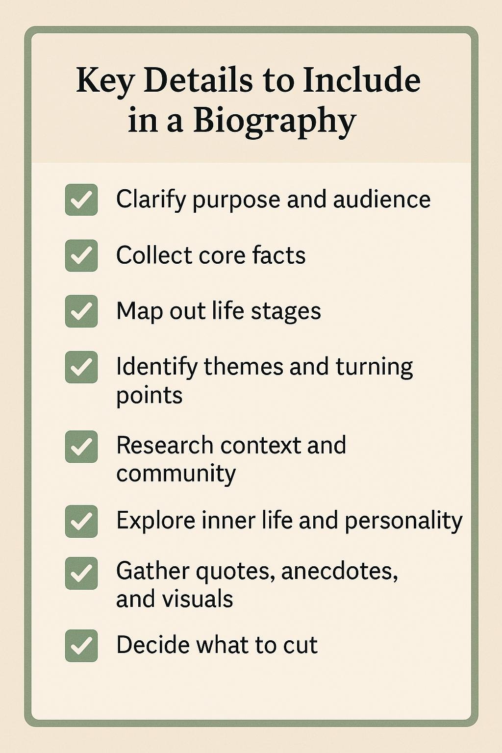 What Should a Biography Include? A Clear Guide